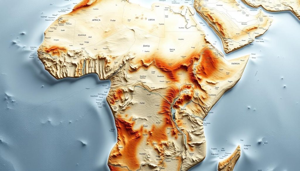 Political Map: Africa and the Middle East (Geographic Overview ...