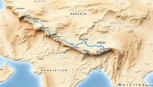 Map of Pakistan: Detailed View of the Indus River System
