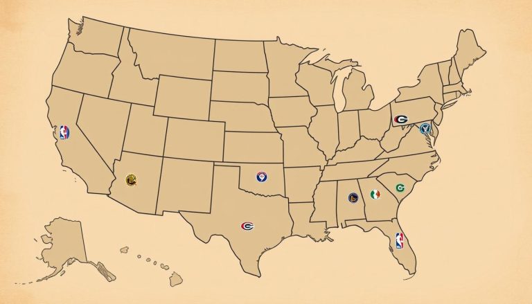 Map of NBA's 15 Western Conference Teams & 15 Eastern Conference Teams ...