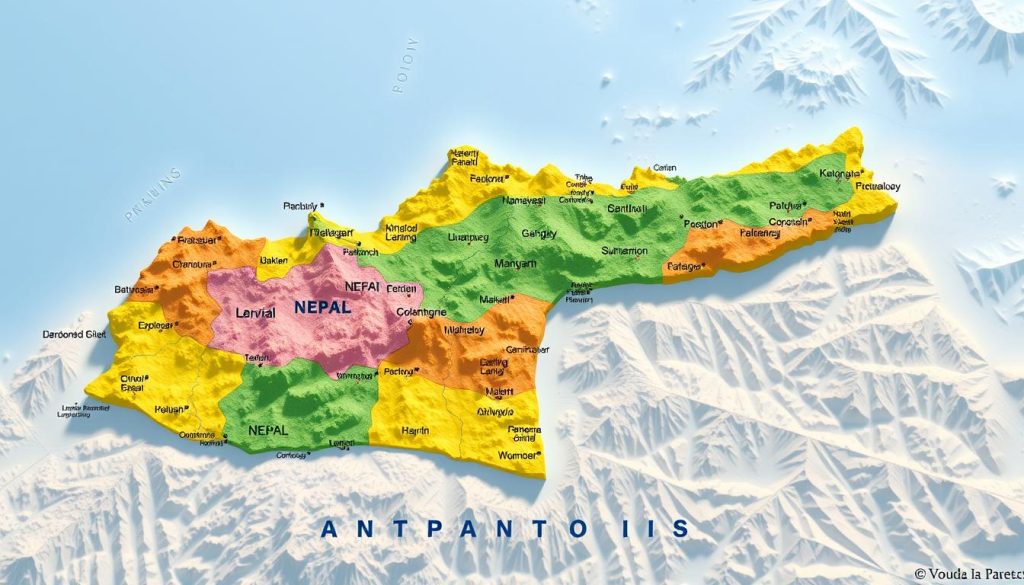 Location Map of Nepal: Seven Provinces and Administrative Divisions ...