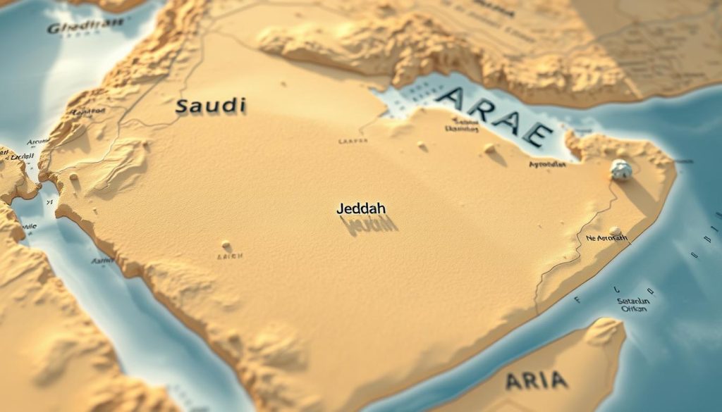 Map of Saudi Arabia: Showing the Location of Jeddah City - Advanced ...