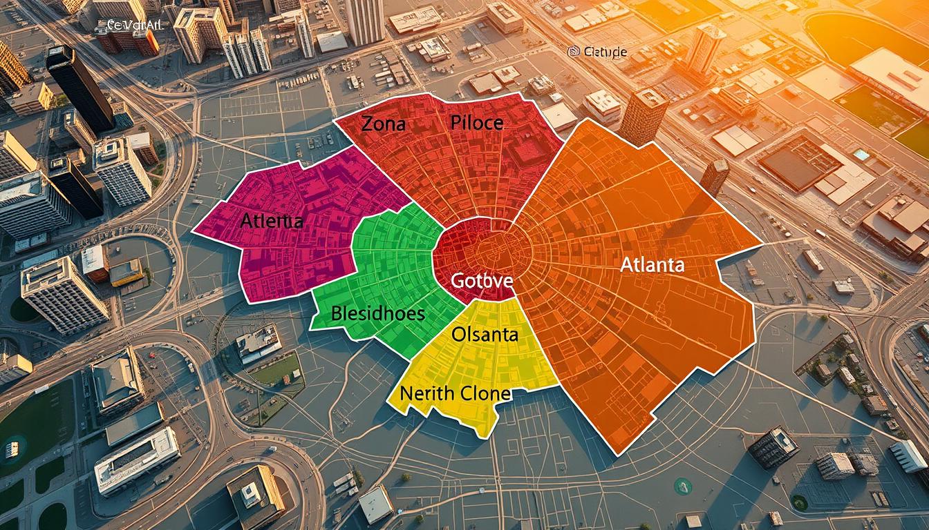 Six Police Zones in Atlanta, Georgia (Zone 1: Northwest, etc.)